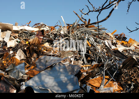 Celsa steelworks in Tremorfa, Cardiff, South Wales. Metal recycling ...