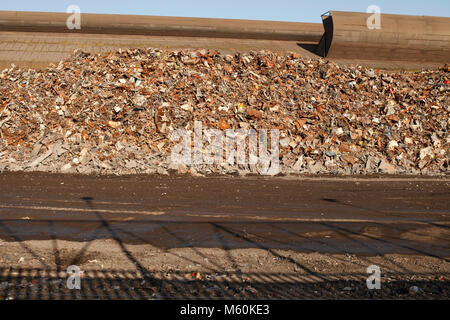 Celsa steelworks in Tremorfa, Cardiff, South Wales. Metal recycling ...
