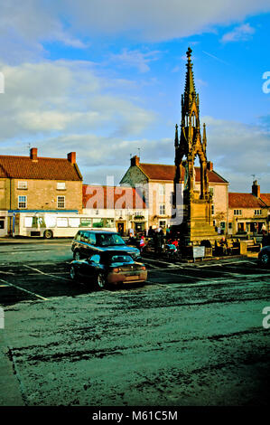 the market square, town of Helmsley,Yorkshire,UK.taken 12/04/2015 Stock ...