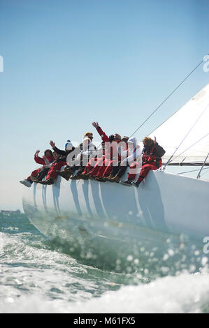 The Corby 45 class yacht Incisor competing in the 2013 Round the Island ...