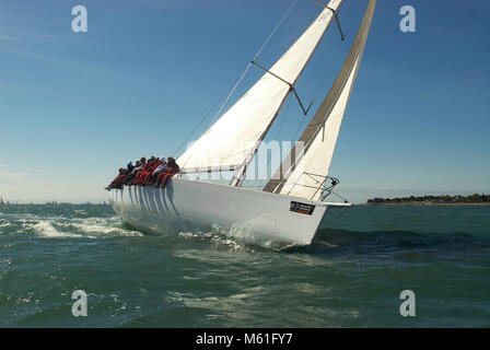 The Corby 45 class yacht Incisor competing in the 2013 Round the Island ...