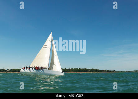 The Corby 45 class yacht Incisor competing in the 2013 Round the Island ...