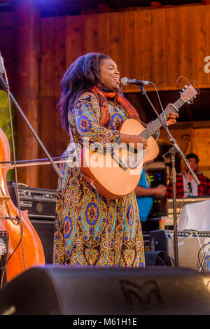 Yola Carter performs at Canmore Folk Music Festival, Canmore, Alberta ...