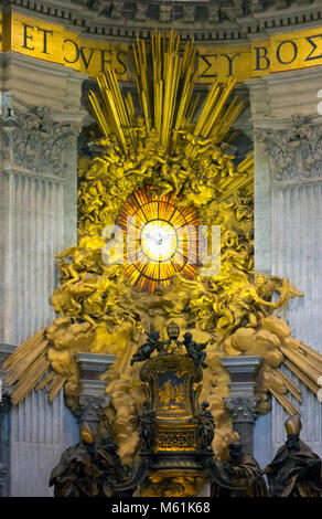 The Throne of St. Peter, St. Peter's Basilica, Vatican, Italy Stock ...