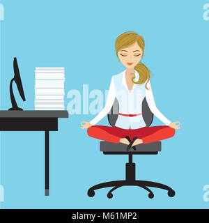 Office worker or business woman relaxes after work,on white background ...