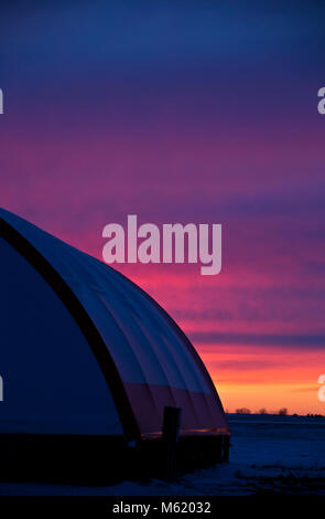 Saskatchewan Prairie Sunset rrural countryside colorful sky Stock Photo ...