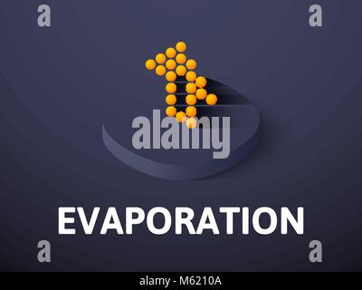 evaporation vector icon isolated on transparent background, evaporation ...