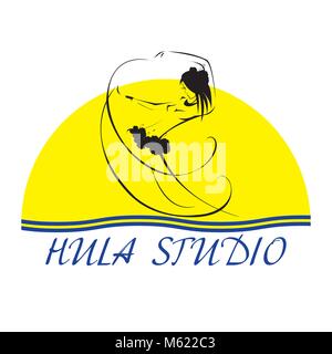 Hawaii vector logo design template.Studio aloha hula icon Stock Vector ...