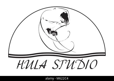 Hawaii vector logo design template.Studio aloha hula icon Stock Vector ...