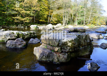 Ambleve river in place ''Fonds de Quarreux'' in Remouchamps, Liege ...