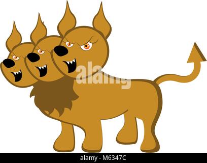 Cute cerberus. Fantasy creature Stock Vector Image & Art - Alamy