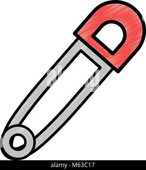 baby pin icon over white background, vector illustration Stock Vector ...