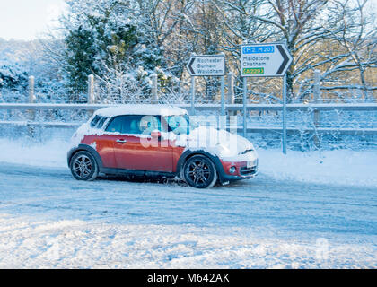 Eccles and Burham, Aylesford, Kent, UK. 28th Feb, 2018. Weather Stock ...