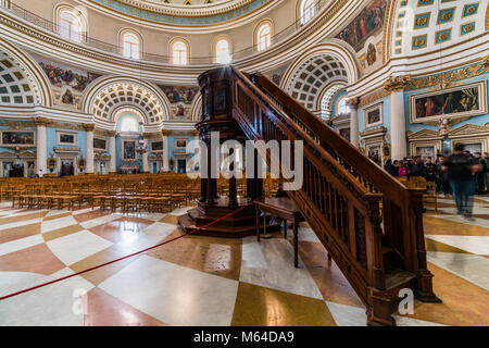 Inside the Mosta Dome, Malta Stock Photo - Alamy