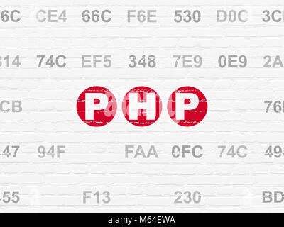 Software concept: Php on wall background Stock Photo - Alamy