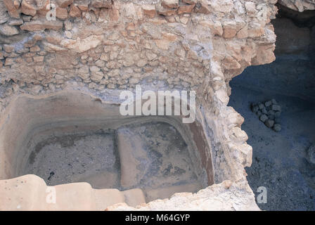 Water cistern at Masada; an ancient fortification in the Southern ...