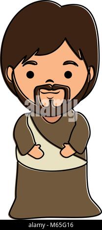 cute saint joseph character Stock Vector Image & Art - Alamy