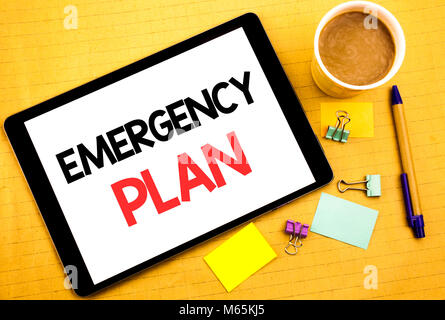 Conceptual caption Emergency Plan. Business concept Additional ...