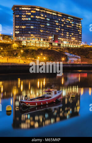 Sunderland Riverside At Night Stock Photo - Alamy