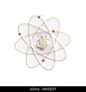 planetary atomic structure - elementary particles physics theory Stock ...