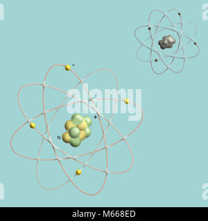 planetary atomic structure - elementary particles physics theory Stock ...