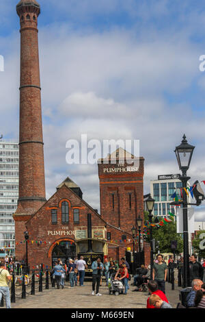 Liverpool, UK: The Pump House pub and restaurant, Hartley Quay, at the ...