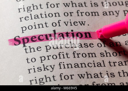 Fake Dictionary, Dictionary definition of the word speculation ...