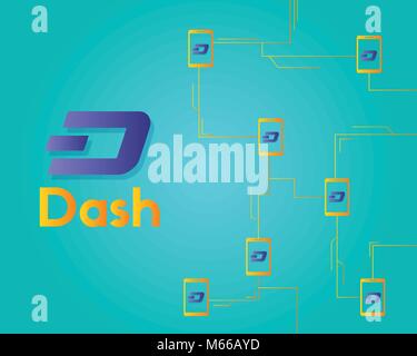 Dash blockchain work technology background Stock Vector Image & Art - Alamy
