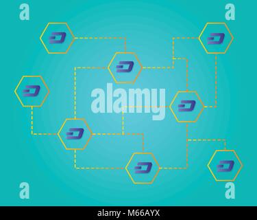 Dash blockchain work technology background Stock Vector Image & Art - Alamy