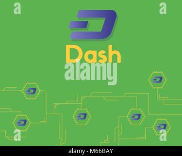 Dash blockchain circuit technology background Stock Vector Image & Art - Alamy