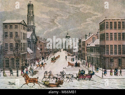 1800s 1830s WINTER SNOW SCENE THE BRIGHTON MAIL CARRIAGE ON CHRISTMAS ...