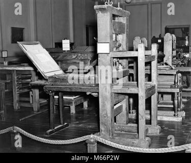 Benjamin Franklin, Printing Press Stock Photo - Alamy