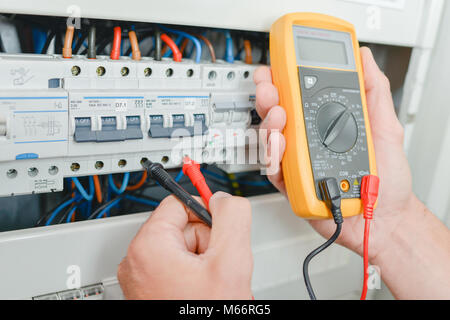 Positive and negative multimeter probes Stock Photo - Alamy