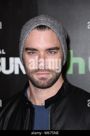 New York, Feb 14, 2018 - Fire escape seen on side of apartment building ...