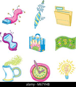 Vector cartoon key icon in comic style. Secret keyword sign ...