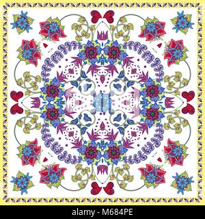 Colorful flowers background, Shawl, bandanna, scarf, kerchief digital ...