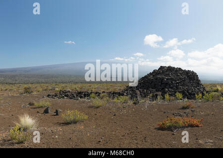 Umi Temple (Ahu A Umi Heiau) remains in North Kona, Hawaii Stock Photo ...