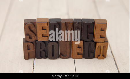 "Service Project" Spelled in Type Set Letters - Perfect for a Work Day ...