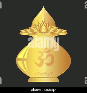 pooja kalash with om symbol Stock Vector Image & Art - Alamy