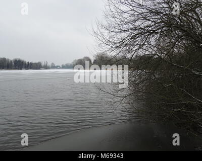 Swindon countryside views in the snow during storm Emma 1st March 2018 ...