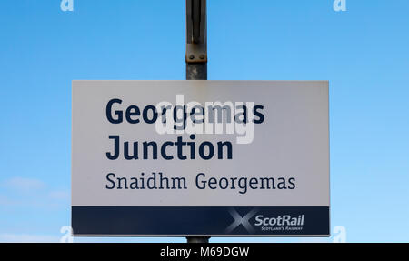 Georgemas Junction train station in the far north of Scotland. From ...