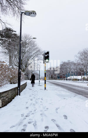 Snow Ireland street Killarney Town Hall in snow. Streets covered in ...