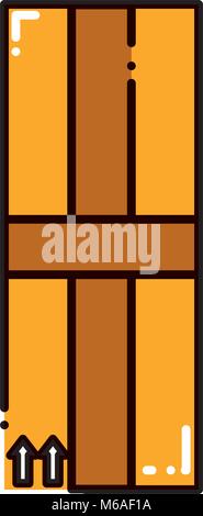 dashed line delivery box package service with calendar Stock Vector ...