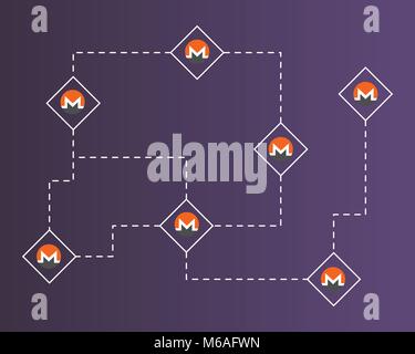 Cryptocurrency monero circuit networking background collection Stock Vector Image & Art - Alamy