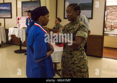 Lt. Col. Marshalee Clarke, commanding officer of Headquarters Battalion (HQBN), Marine Corps ...