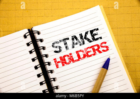 Stakeholder word written on wood block. Stakeholder text on wooden ...