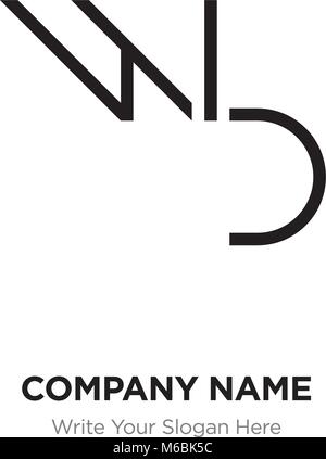 BW, WB Abstract Letters Logo Monogram Stock Vector Image & Art - Alamy