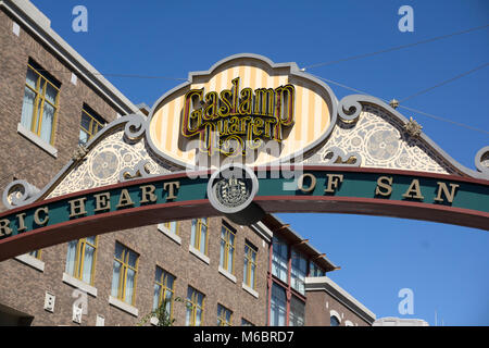 The famous Gaslamp quarter sign in San Diego, California Stock Photo ...