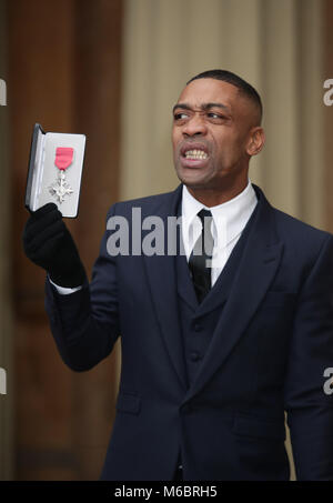 Musician Wiley, also known as Richard Cowie Jnr, holds his MBE ...