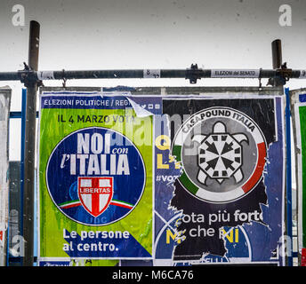 Italian Election wall posters of Political Parties for election day in ...